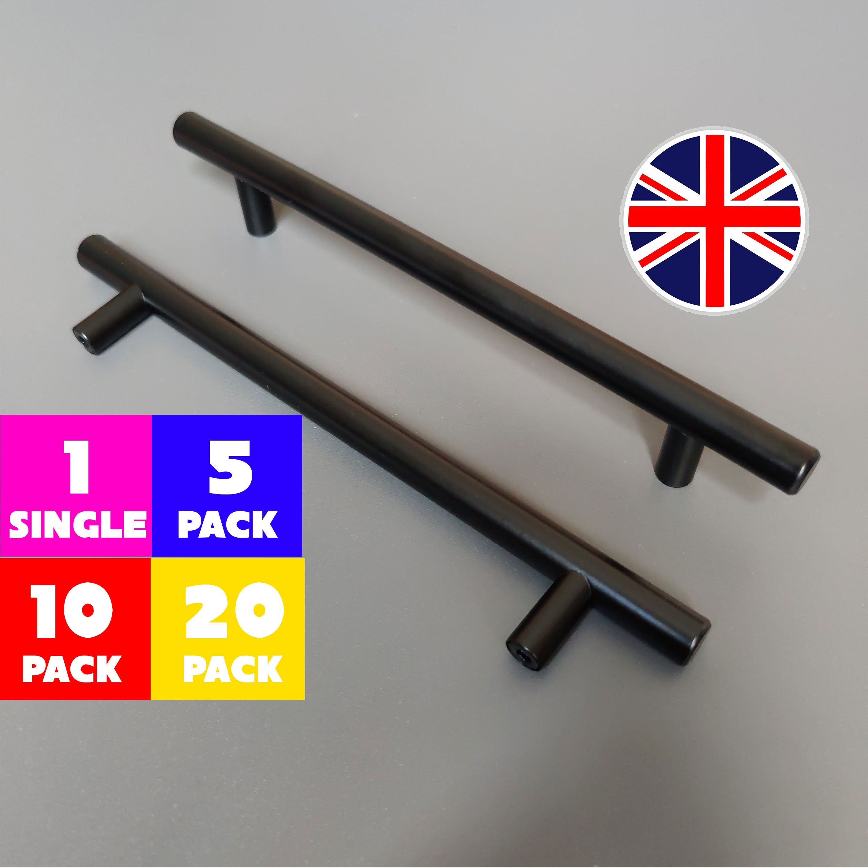 Kitchen Cupboard Cabinet T-bar Door Handle Handles Black - Etsy UK