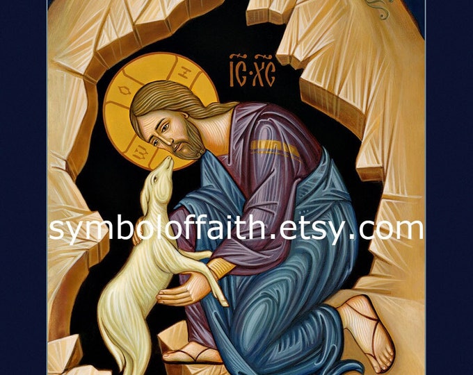 The Good Shepherd, Byzantine Icon, Orthodox Icon, Religious Painting ...