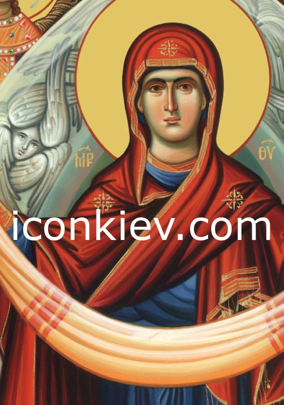 Holy Protection of Our Lady With Angels, Theotokos Icon, Orthodox Icon ...