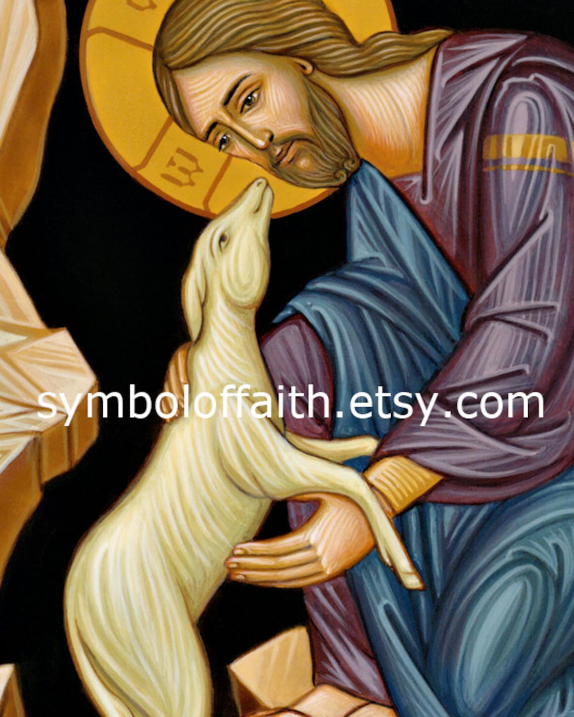 The Good Shepherd, Byzantine Icon, Orthodox Icon, Religious Painting ...