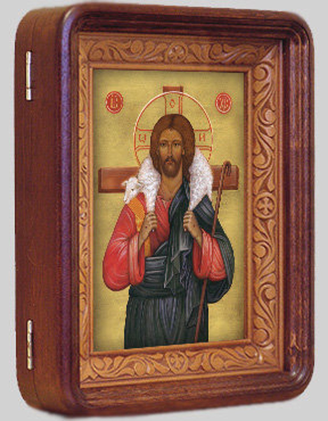 The Good Shepherd Icon, Byzantine Art, Jesus With Lamb (digital ...