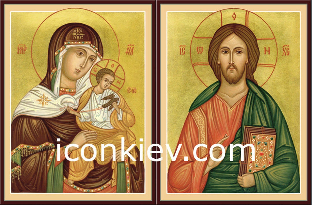 Virgin Mary and Jesus Christ Orthodox Icons, Byzantine Icon, Icons for ...