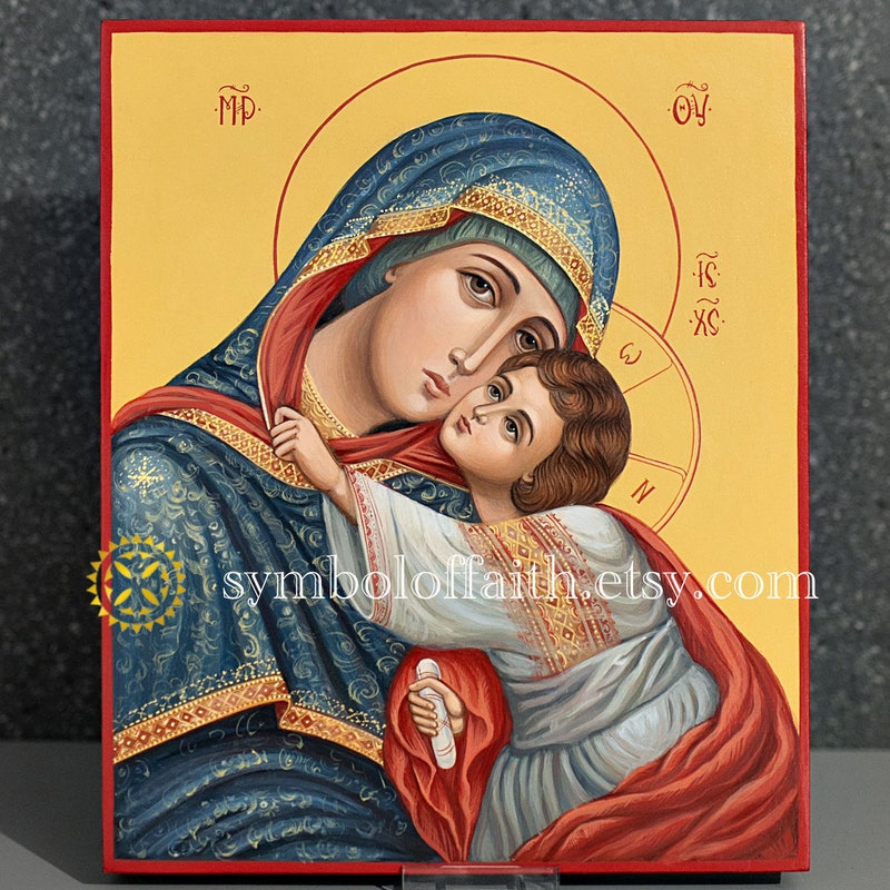Virgin Mary Icon - Etsy