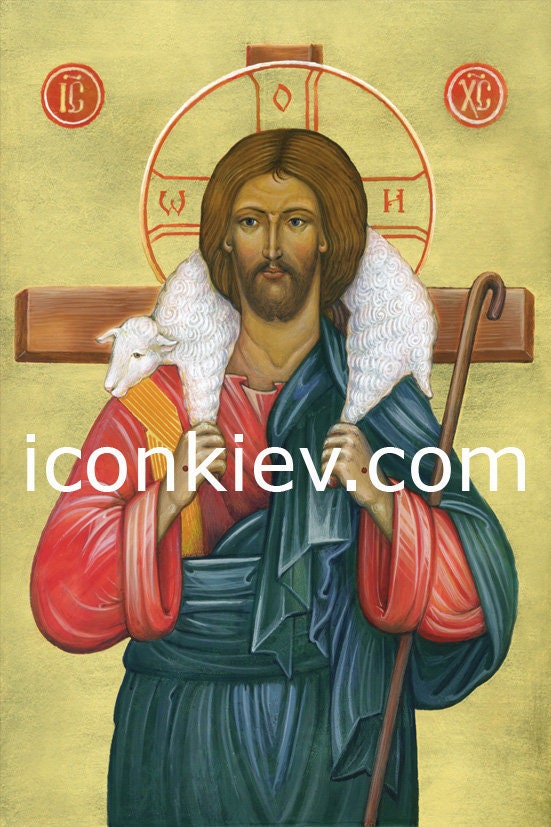 El Buen Pastor, Descarga digital, Iconos ortodoxos pintados a mano ...