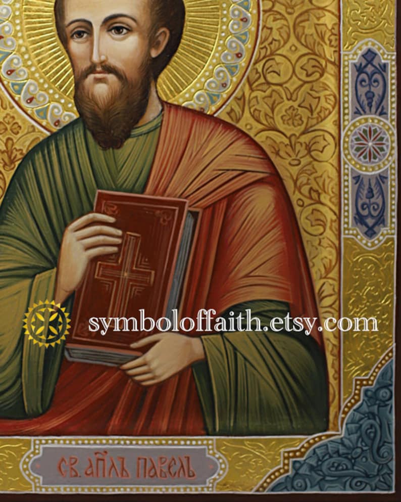 Saint Paul Icon, Original Hand Painted Icon, Byzantine Icon, Christian ...