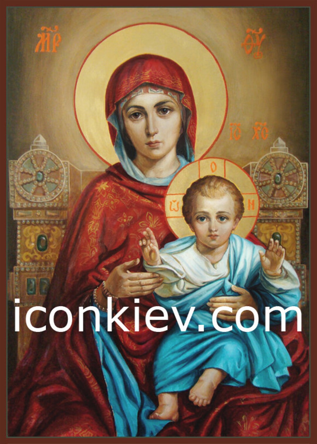 Virgin Mary With the Baby Jesus Icon, Orthodox Icon, Madonna and Child ...