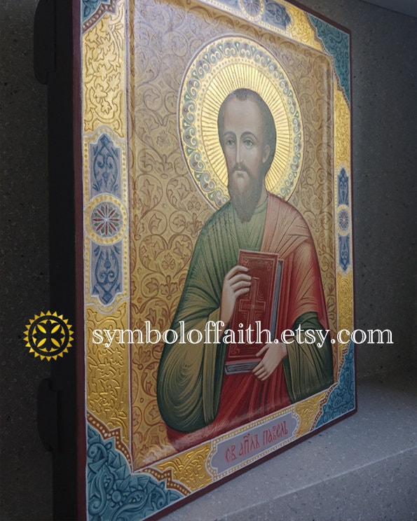 Saint Paul Icon, Original Hand Painted Icon, Byzantine Icon, Christian ...