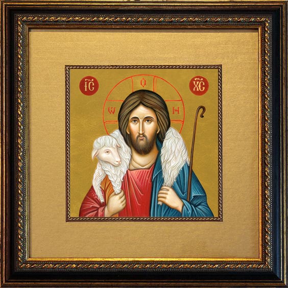 The Good Shepherd Orthodox Icon, Byzantine Icon, Religious Art ...