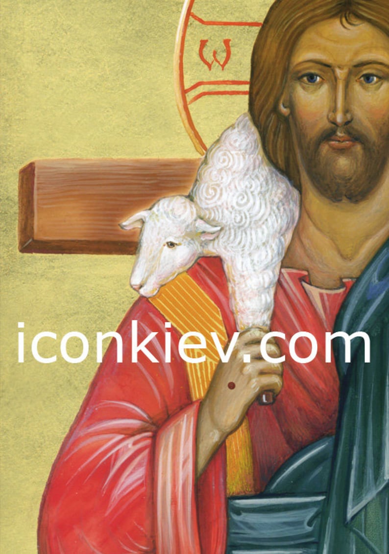 El buen pastor descarga digital iconos ortodoxos pintados a | Etsy España