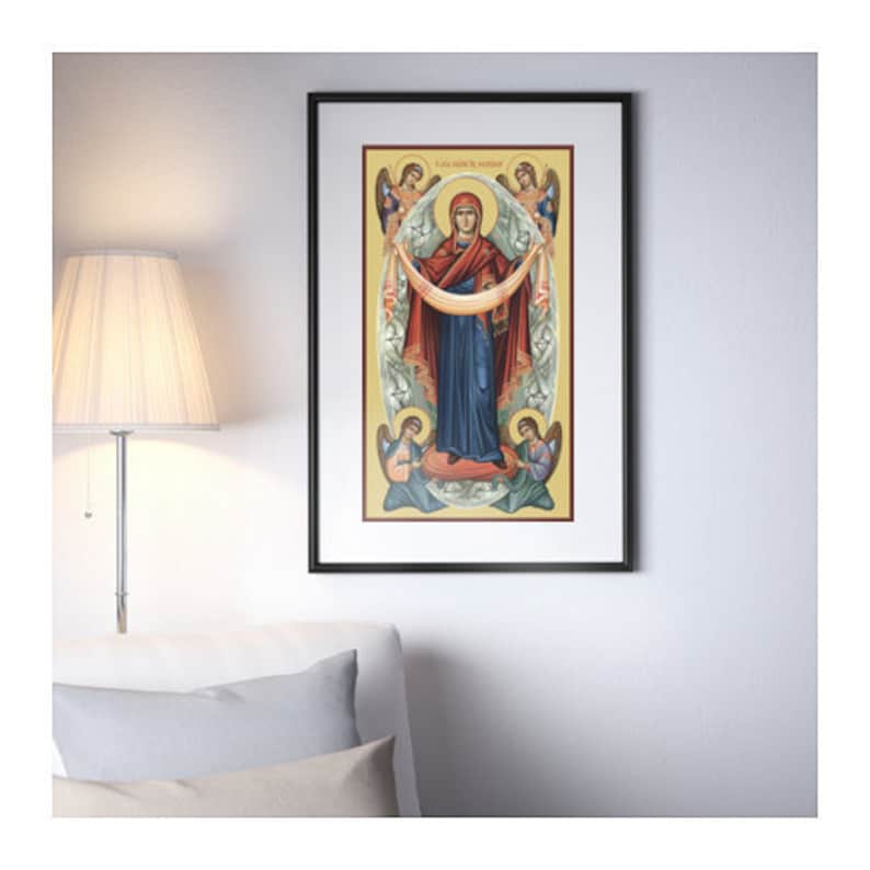 Holy Protection of Our Lady With Angels, Theotokos Icon, Orthodox Icon ...