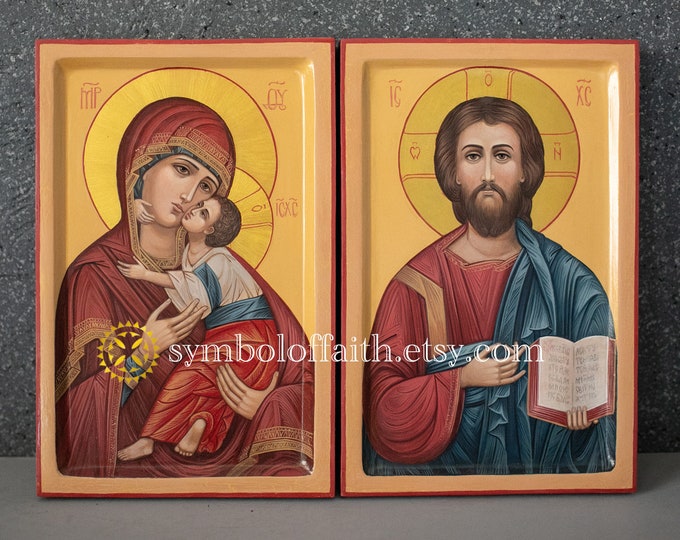 Virgin Mary and Jesus Christ Orthodox Icons, Byzantine Icon, Icons for ...