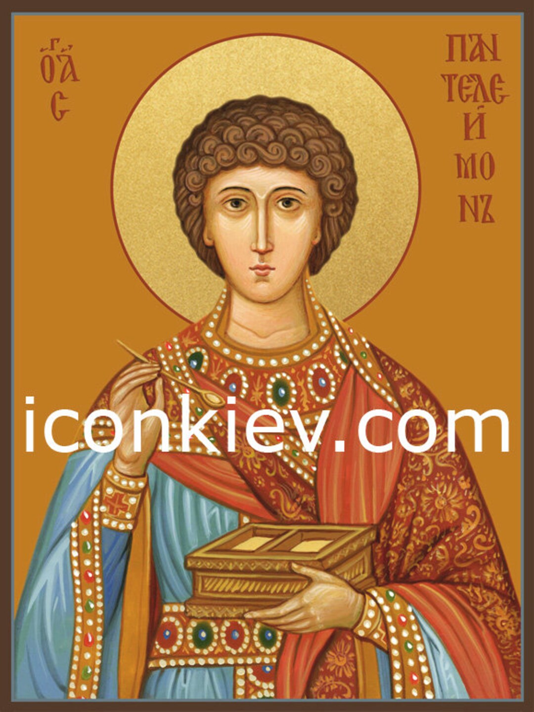 Saint Panteleimon, Orthodox Icon, Byzantine Icon, Religious Paintings ...