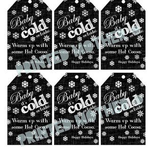 Baby It's Cold Outside Printable Holiday Gift Tag - Etsy