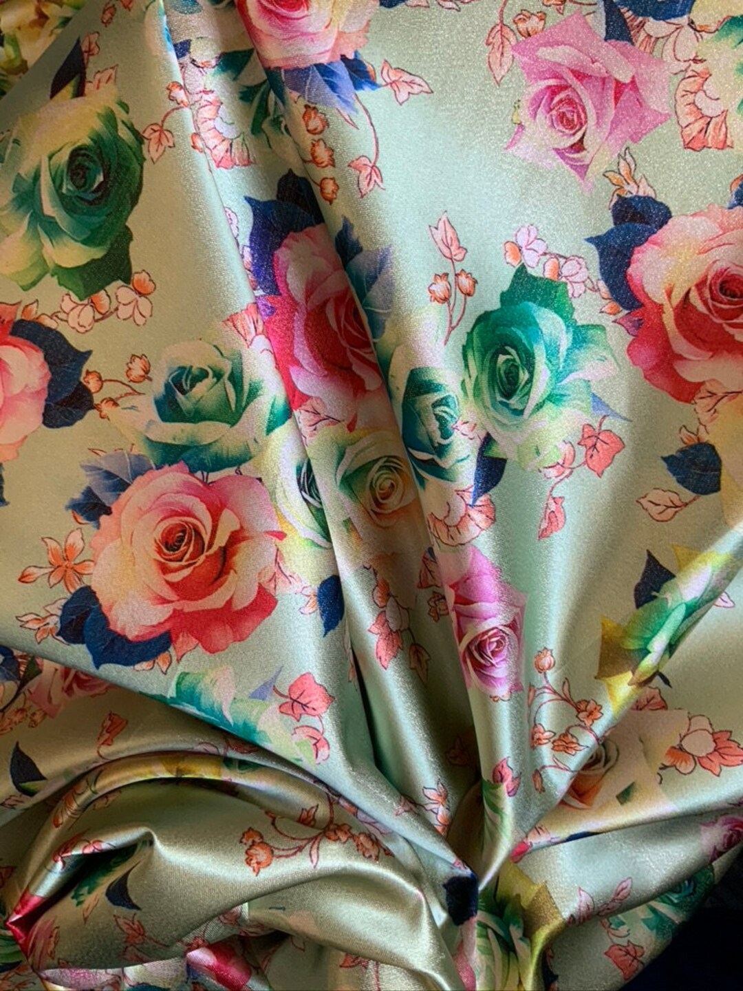 Lurex Satin Fabric - Etsy