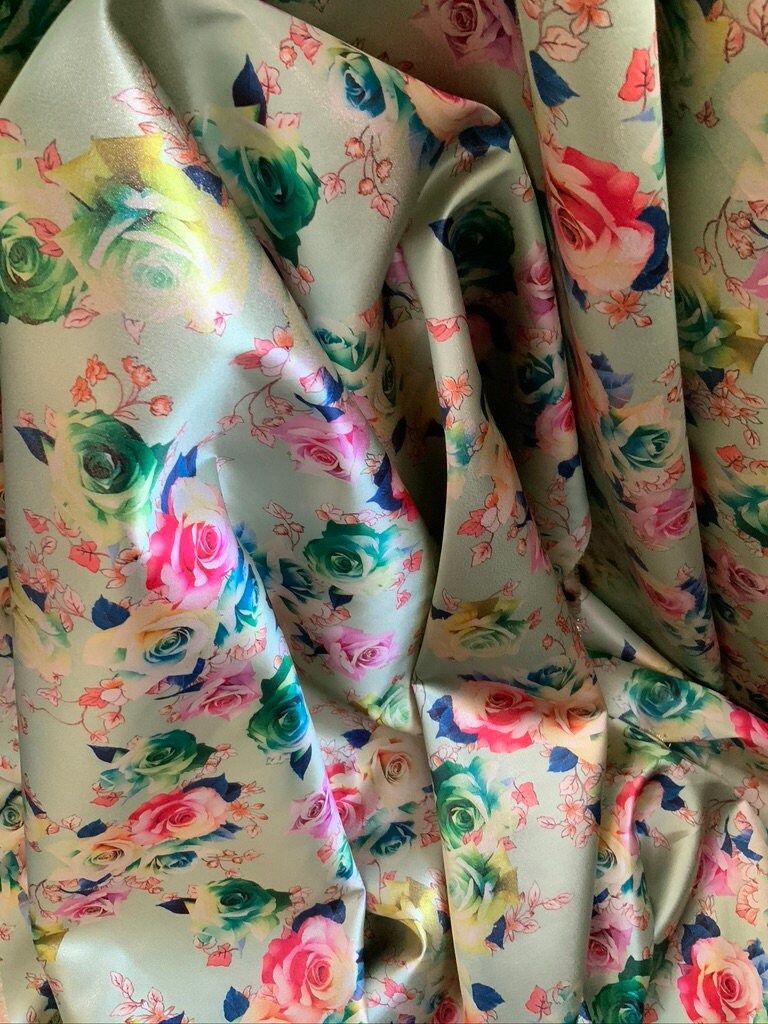 Lurex Satin Fabric - Etsy