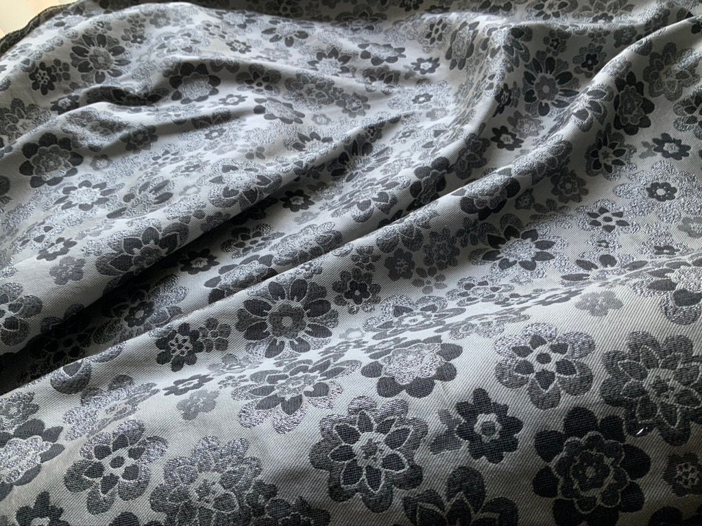 Beautiful Metallic Grey Brocade Fabric - Etsy