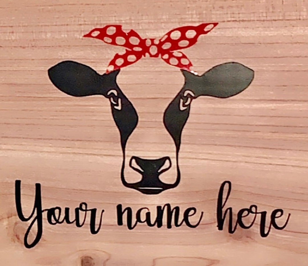 Cow Monogram, Farmhouse Monogram, Heifer Sticker, Cow Sticker, Cow ...