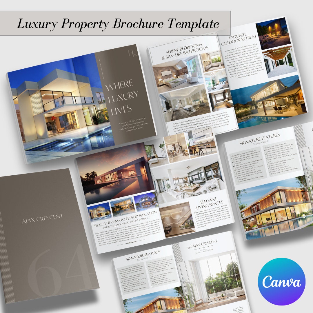 Luxury Real Estate Property Brochure Template Listing Booklet 10 Pages ...