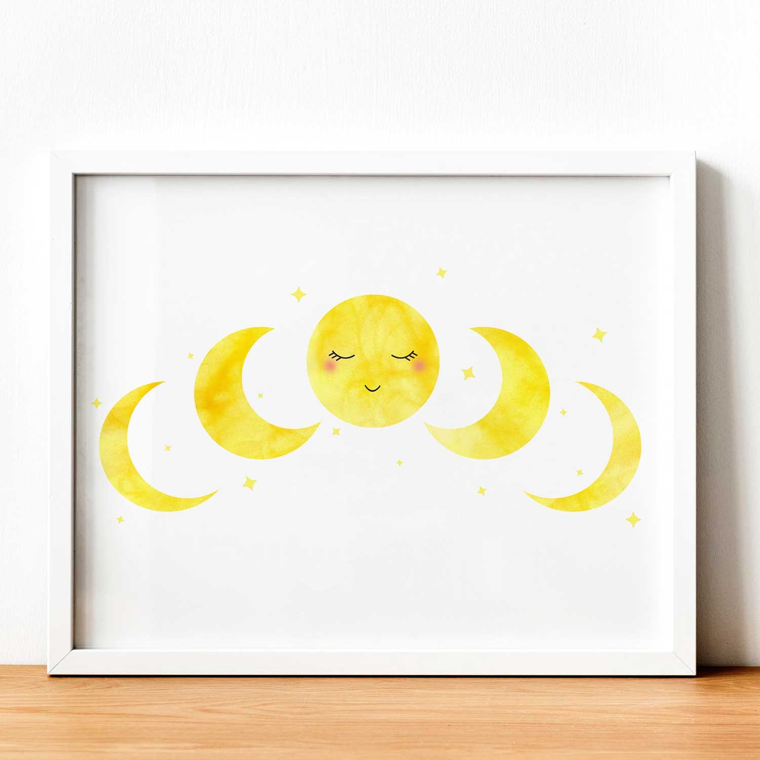 Moon phases nursery wall decor moon wall art baby wall | Etsy