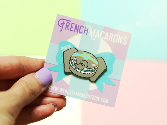 The Flying Elephant Macaron Enamel Pin | Etsy