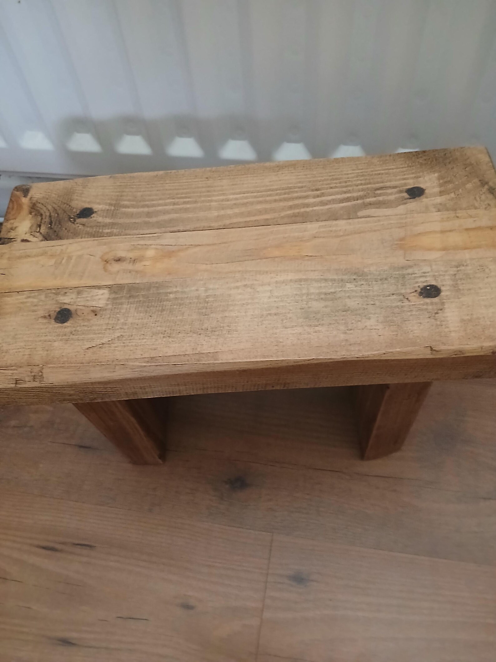 Handcrafted Rustic Wooden Step Stool: Narrow Accent Table - Etsy