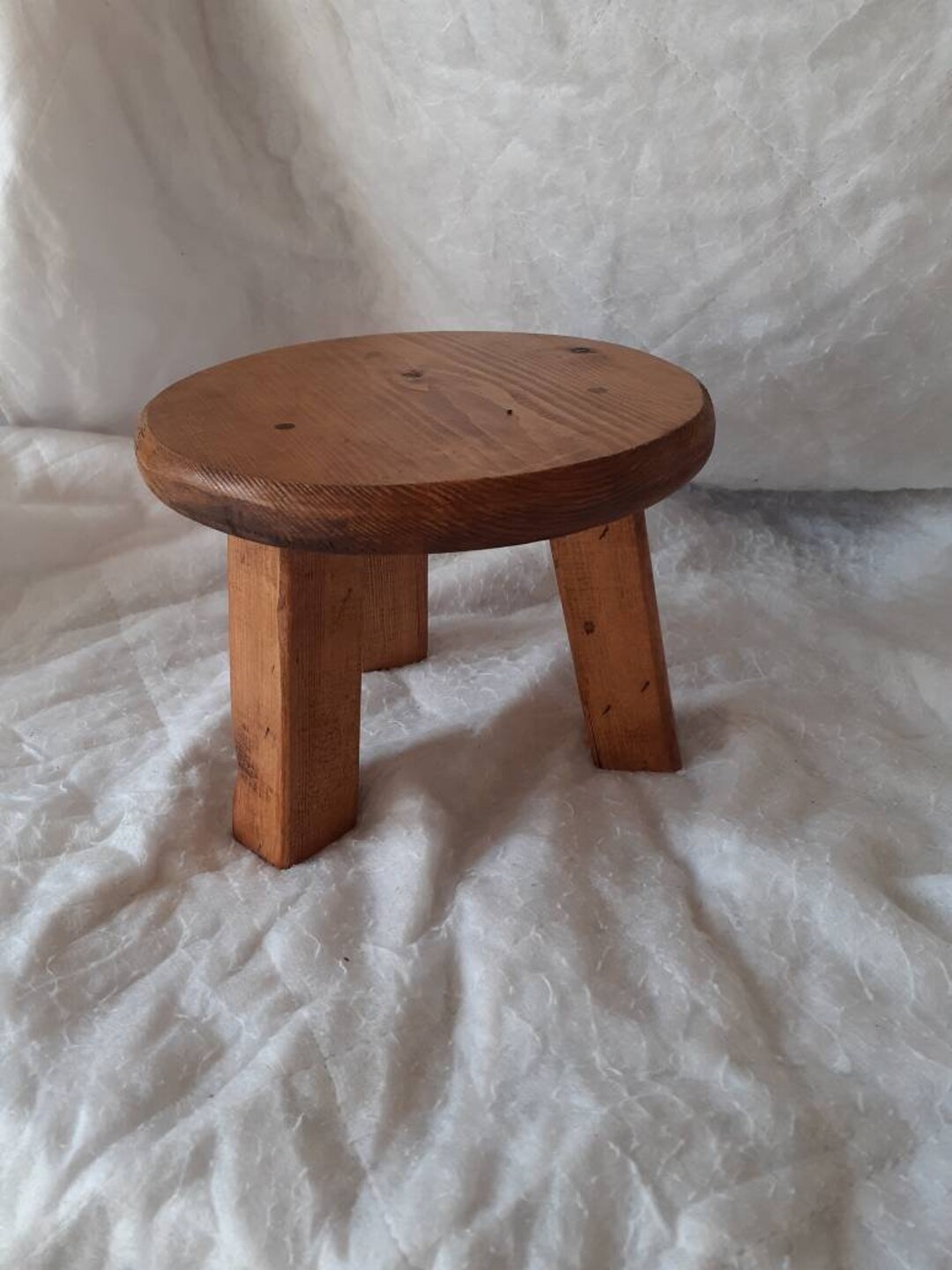 Mini Wooden Round Stool/ Table/ Plant Stand - Etsy