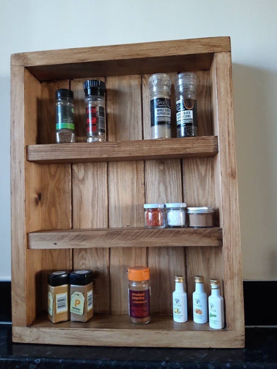 Wooden Spice Rack/shelving/display Unit - Etsy