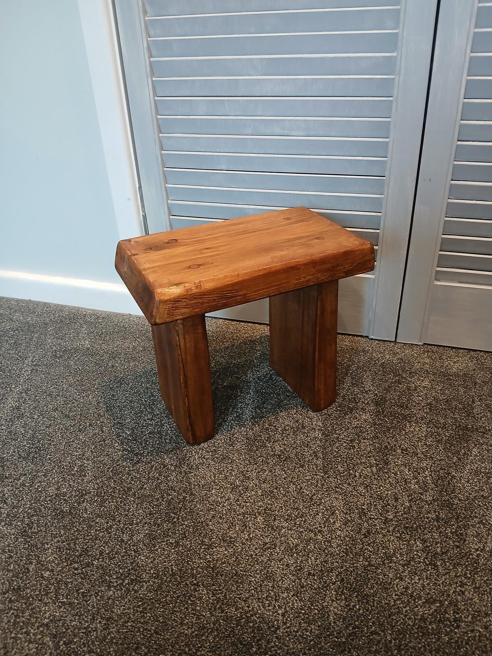 Handcrafted Rustic Wooden Step Stool: Narrow Accent Table - Etsy