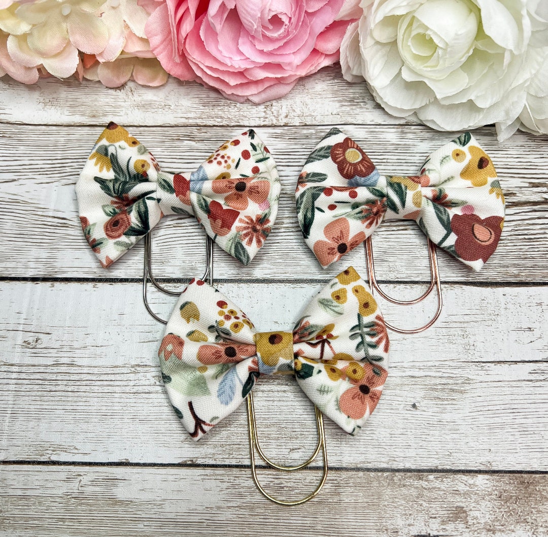 Earth Botanical Fabric Bows - Etsy