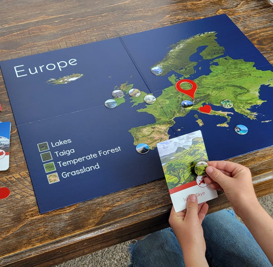 Europe Map & Biome Board (double Sided) - Etsy