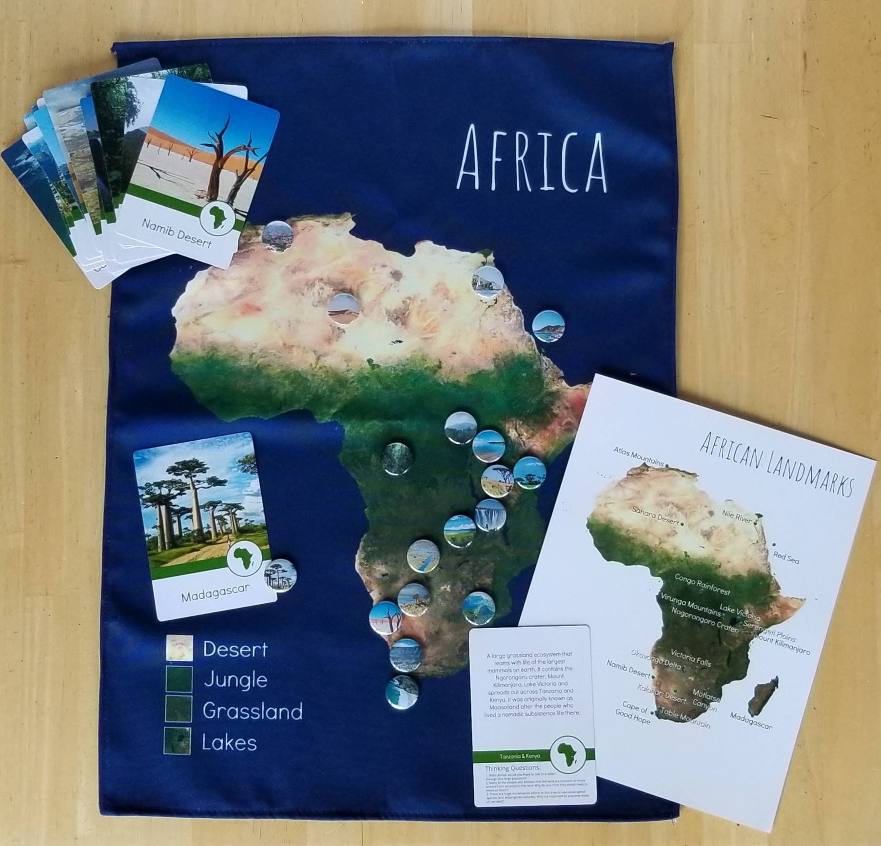 Africa Pin Map for Continent Study | Etsy