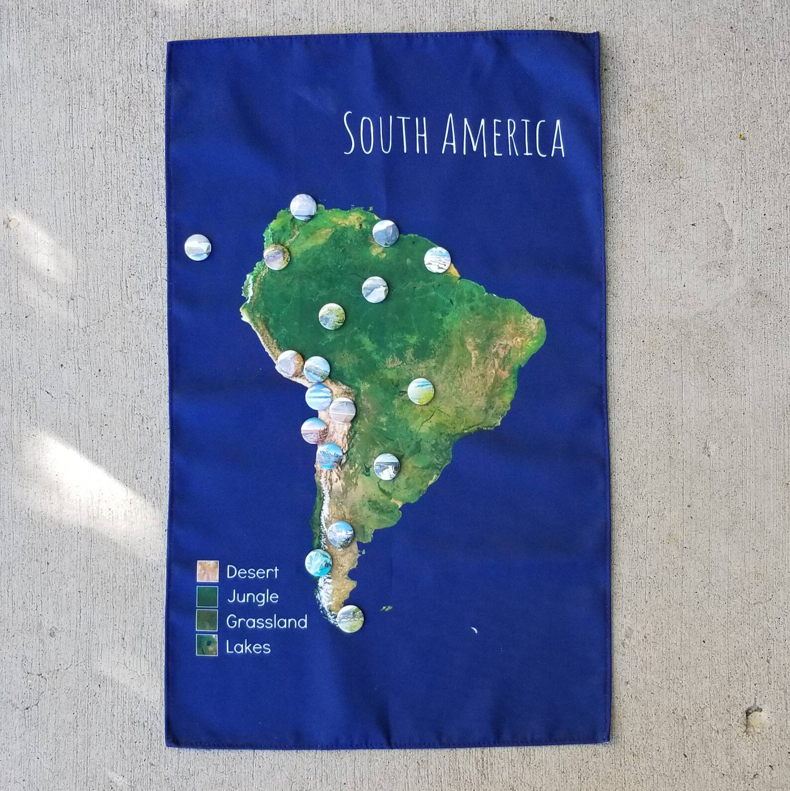 South America Pin Map for Continent Study - Etsy