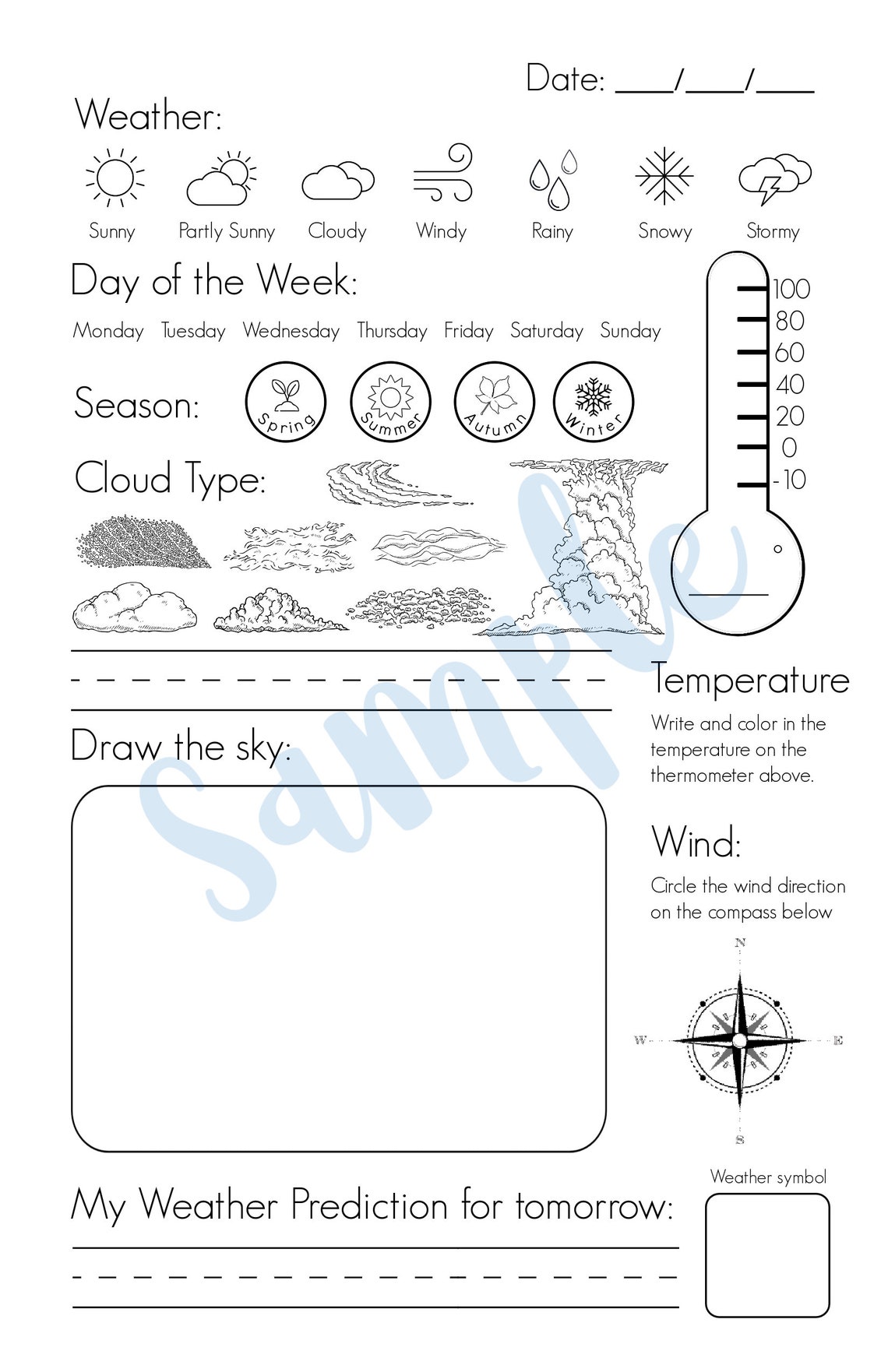 Printable Weather Journal (digital Download) - Etsy