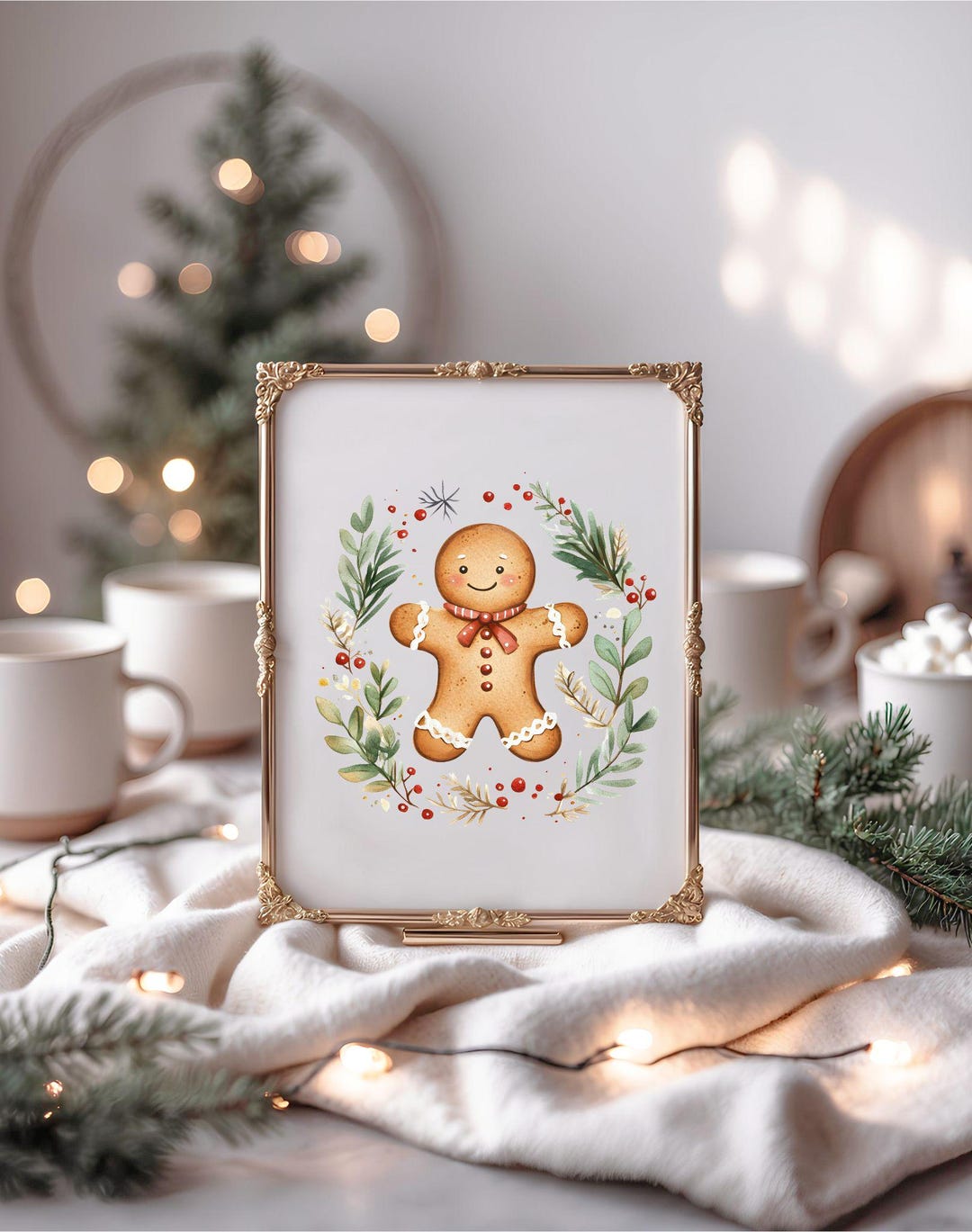 Gingerbread Print - Etsy