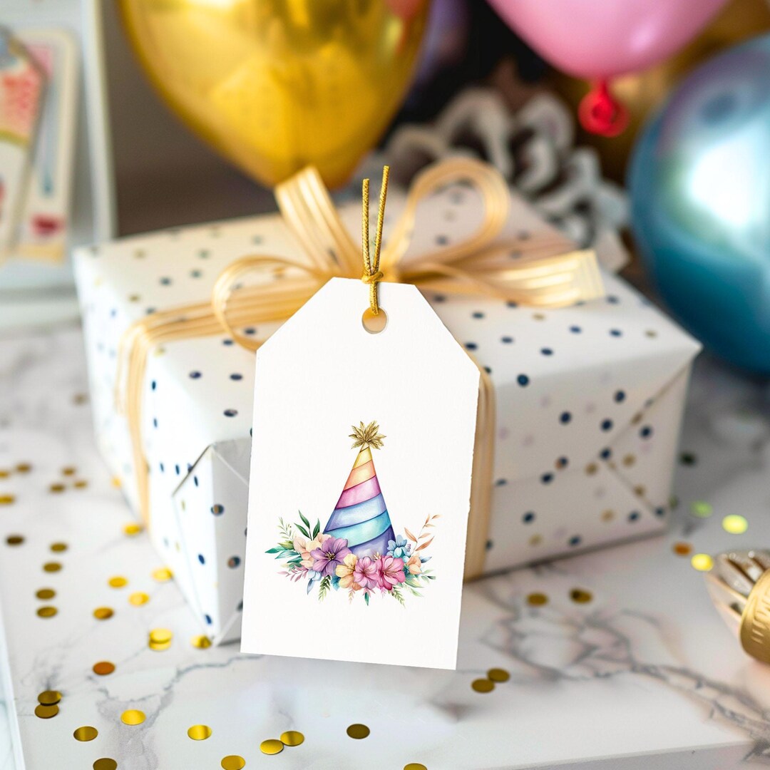 Rainbow Hat Gift Tags - Etsy
