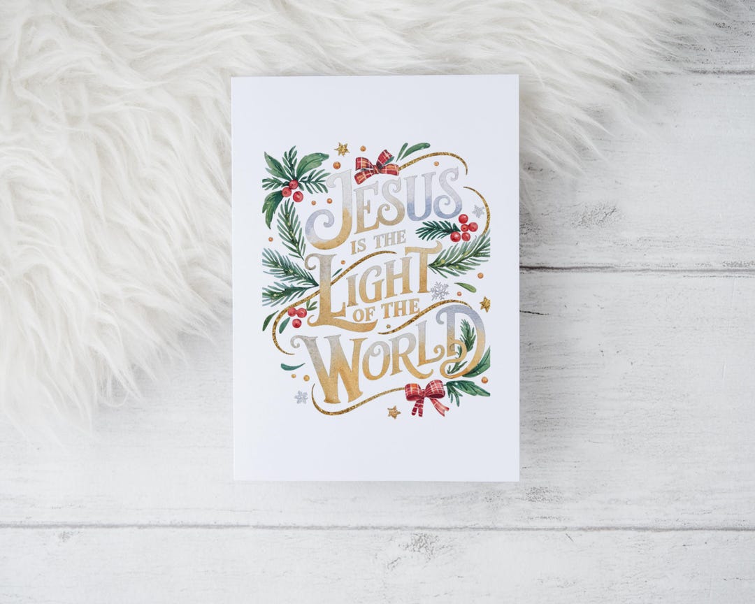 Jesus is the Light Card - Etsy