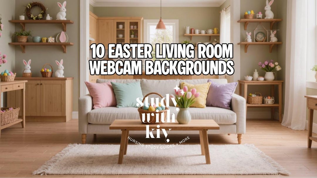 10 Easter Living Room Webcam Backgrounds | Spring Living Room Kitchen ...