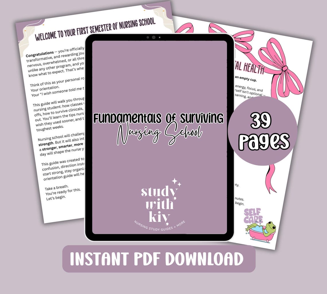 Nursing School Orientation Guide | New Nursing Student Starter Kit ...