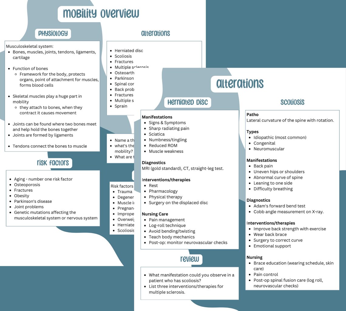 Mobility Study Guide for Nursing Students | Osteoarthritis ...