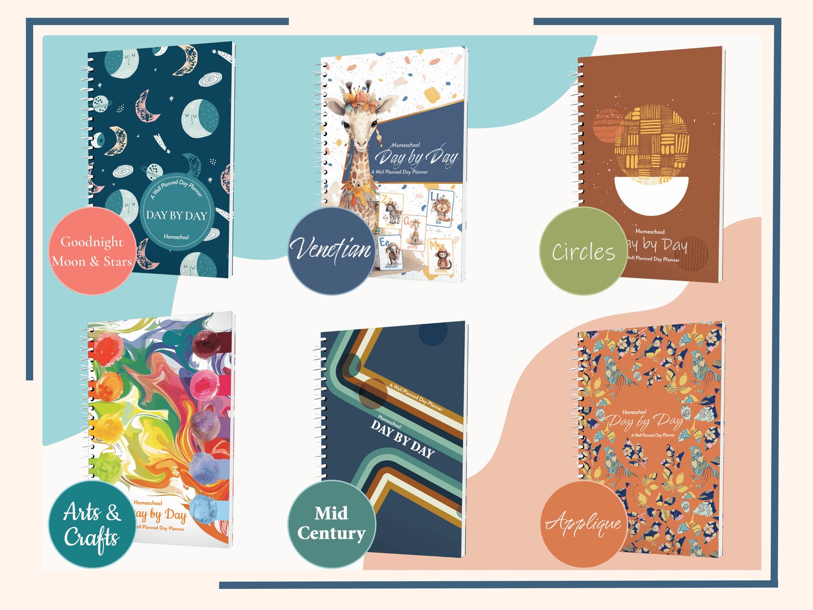 Homeschool Planner | Full Color | 1-3 Students | Record as You Go ...