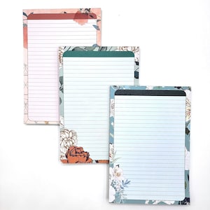 Double Sided Writing Notepads | 3 Pack | 50 Pages per Pad | Garden ...