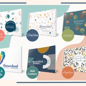 Homeschool Planner | Full Color | 1-6 Students | Plan Curriculum ...