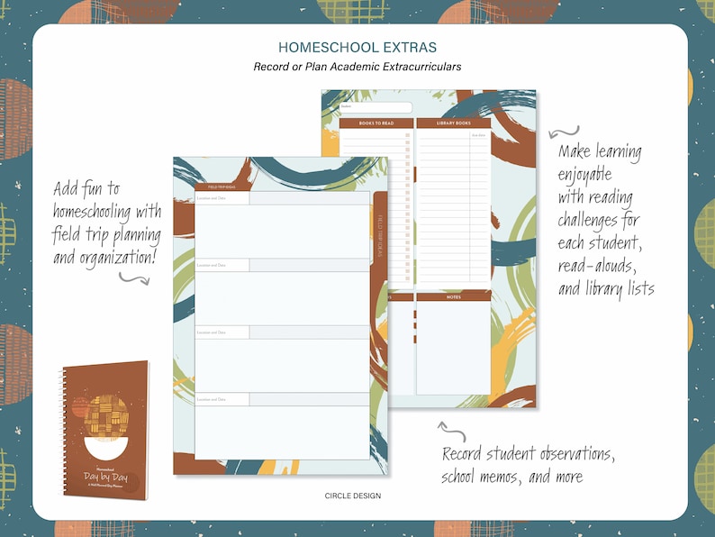 Homeschool Planner | Full Color | 1-3 Students | Record as You Go ...