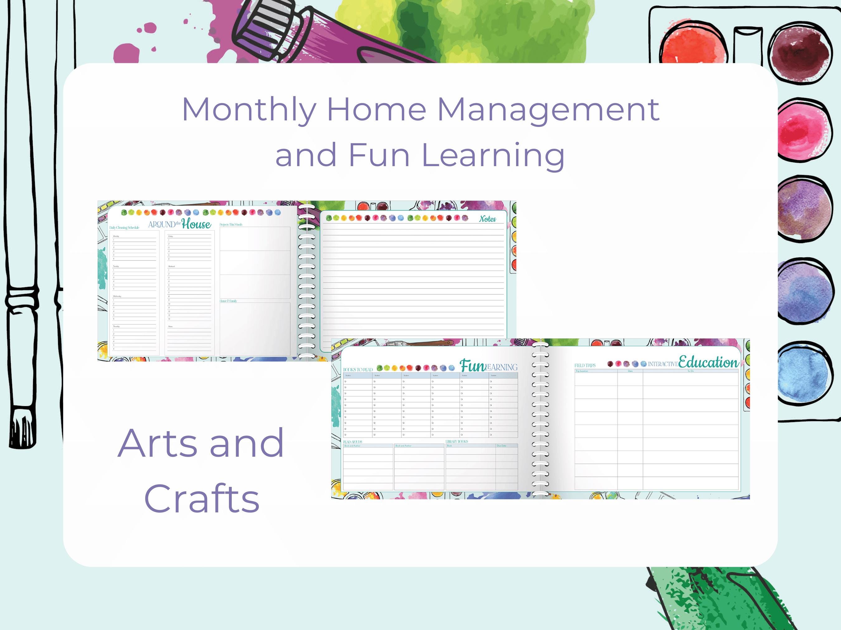 Homeschool Landscape Planner for Multiple Kids, July-june Academic Year ...