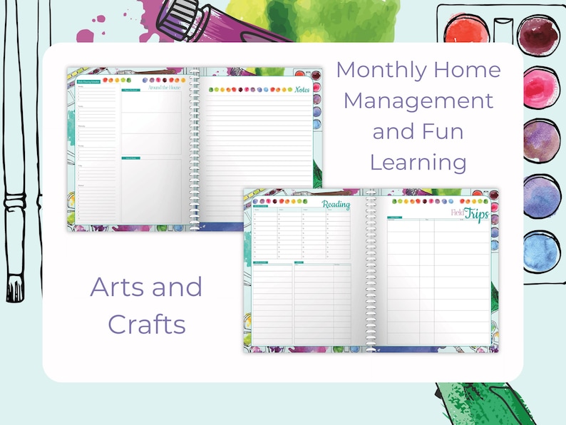 Homeschool Planner | Full Color | 1-4 Students | Plan Curriculum ...