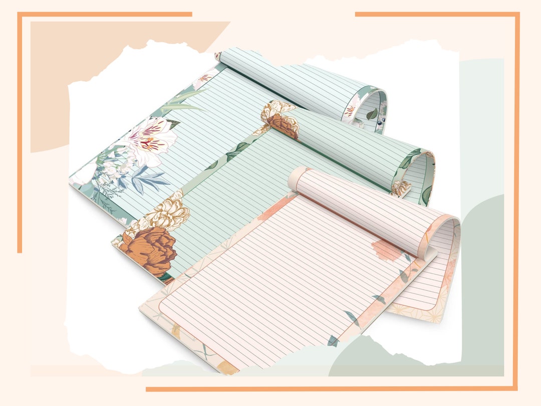 Double Sided Writing Notepads | 3 Pack | 50 Pages per Pad | Garden ...
