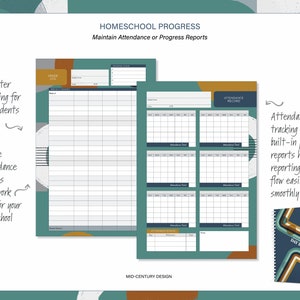 Homeschool Planner | Full Color | 1-3 Students | Record as You Go ...