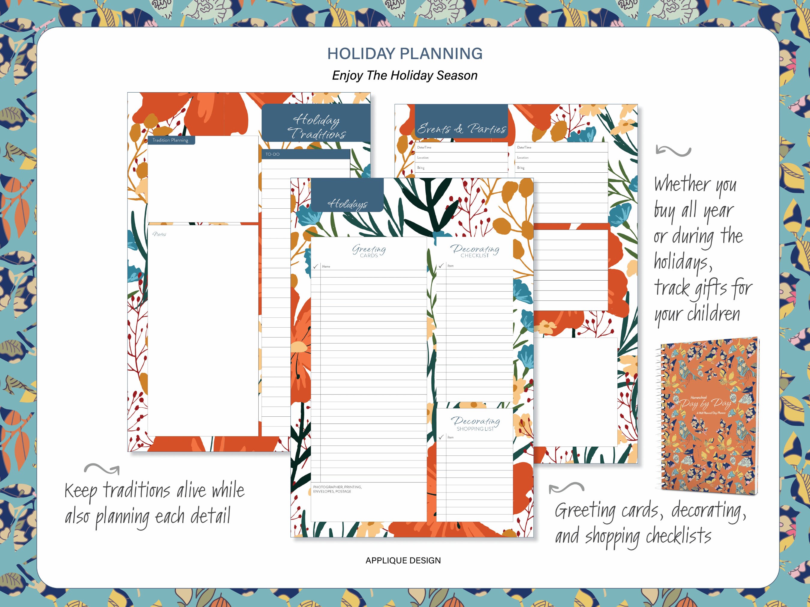 Homeschool Planner | Full Color | 1-3 Students | Record as You Go ...