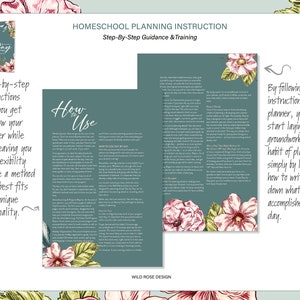 Homeschool Planner | Full Color | 1-3 Students | Record as You Go ...