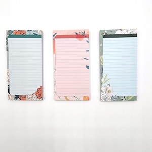 Double Sided Writing Notepads | 3 Pack | 50 Pages per Pad | Garden ...